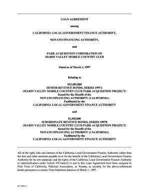 Fillable Online Senior Bonds loan agreementpdf Fax Email Print - pdfFiller