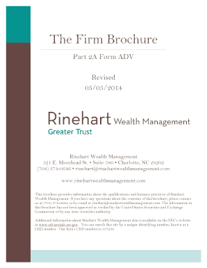 Fillable Online 2014 2A and 2B Form ADV revised 5-05-15 FINAL Fax Email ...