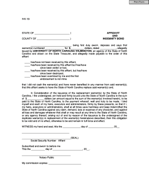 Fillable Online uncw being first duly sworn, deposes and says that Fax ...