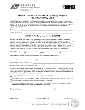 Fillable Online colorado State of Colorado Certification of Qualifying ...