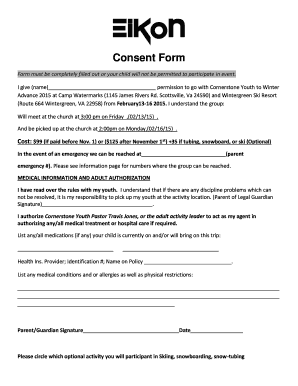 Fillable Online cornerstone Consent Form - Cornerstone - cornerstone ...