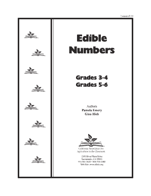 Fillable Online Edible Numbers Edible Numbers Fax Email Print - pdfFiller