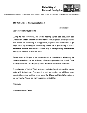 Fillable Online CEO Ask Letter to Employees (Option 1) Fax Email Print ...