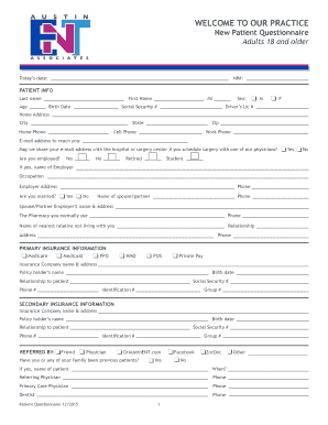 Fillable Online New-Patient-Adult-Digital-Formpdf Fax Email Print - pdfFiller