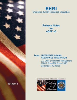 Fillable Online EOPF Release Notes for eOPF v5 - United States Army Fax ...