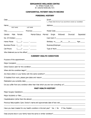 Fillable Online Swc Female Intake Form Fax Email Print - pdfFiller