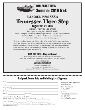 Fillable Online ballparktours 2016-Three-Step-Flyer-fill-inpdf Fax ...