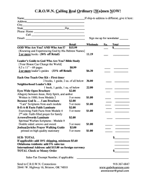 Fillable Online Order Form in book Fax Email Print - pdfFiller