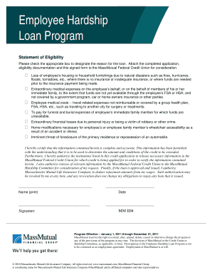 Fillable Online massmutualfcuhb Employee Hardship Fax Email Print ...