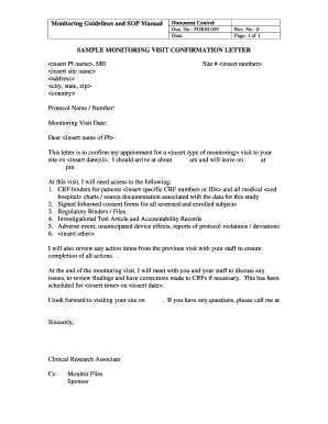Fillable Online researchcompliance uc MON FORM 009 Sample Monitoring ...