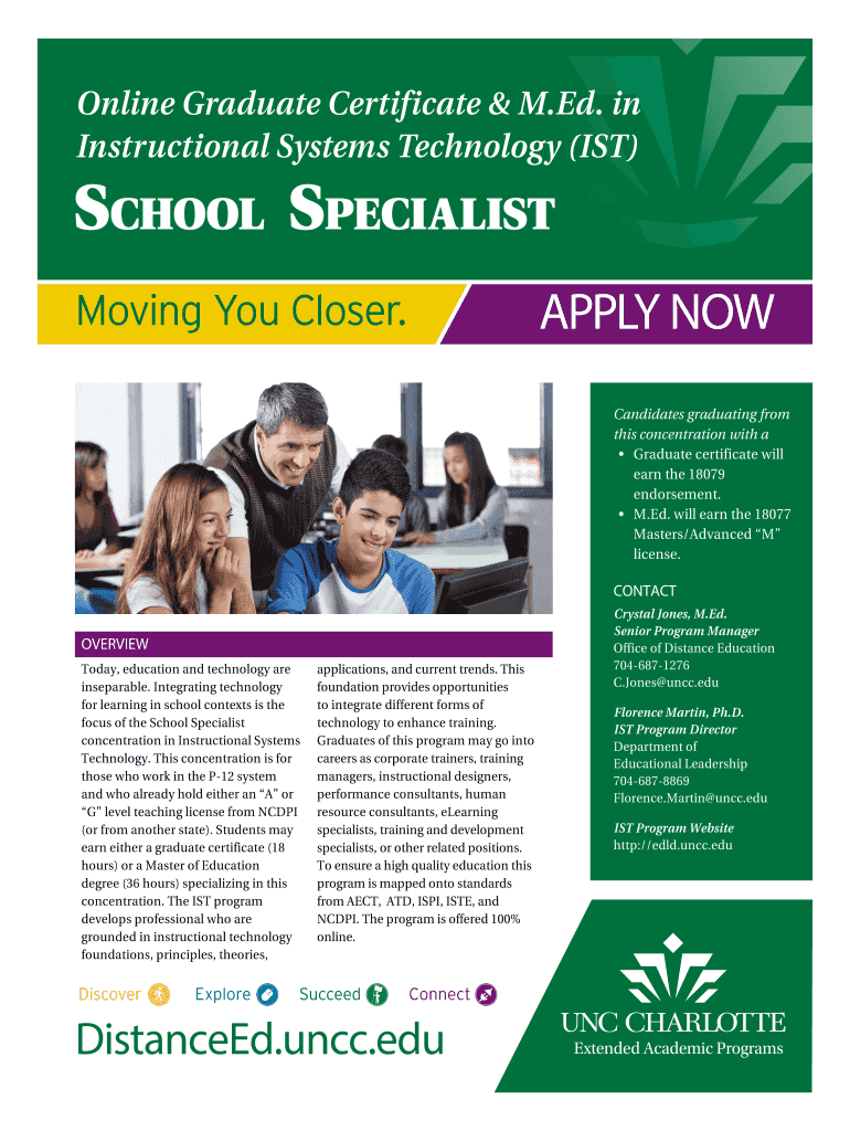 Fillable Online edld uncc Online Graduate Certificate & M - edld uncc Fax Email Print - pdfFiller