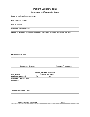 Fillable Online Midkota Sick Leave Bank Fax Email Print - pdfFiller