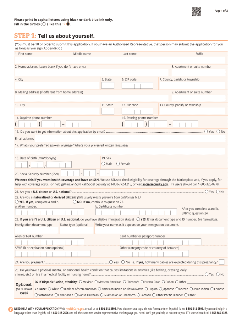 Fillable Online 2014 Application for Health Coverage Help Paying Costs ...