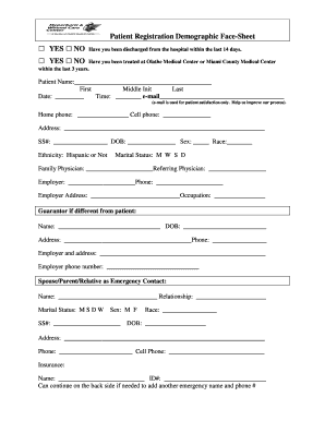 Fillable Online Patient Registration Demographic Face-Sheet - Olathe Health Fax Email Print ...