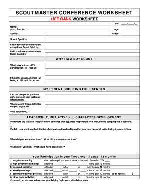 Fillable Online bsa-troop29 SCOUTMASTER CONFRENCE WORKSHEET Fax Email ...