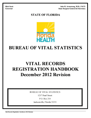 Fillable Online BUREAU OF VITAL STATISTICS VITAL RECORDS REGISTRATION ...