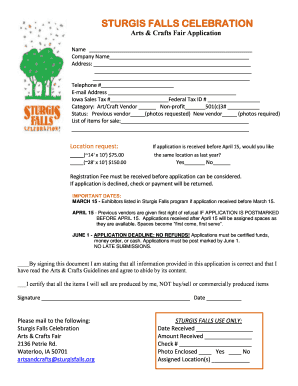 Fillable Online sturgisfalls sturgis falls 5k form Fax Email Print - pdfFiller