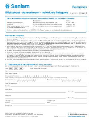 Fillable Online Stuur asseblief die ingevulde vorms en stawende ...