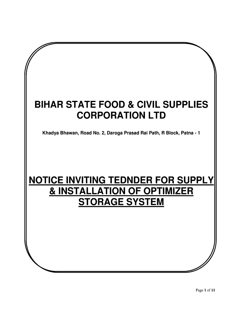 Fillable Online sfc bihar gov BIHAR STATE FOOD CIVIL SUPPLIES ...