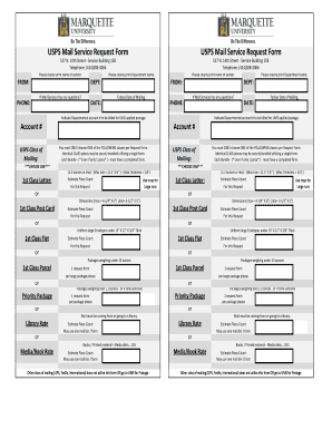 Fillable Online mu Usps Mail Services Request Form-2013xlsx Fax Email ...