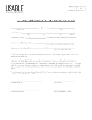 Fillable Online Authorized Representative Appointment Form.doc Fax ...