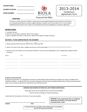 Fillable Online STUDENT NAME STUDENT ID OR SSN 2013-2014 Fax Email ...