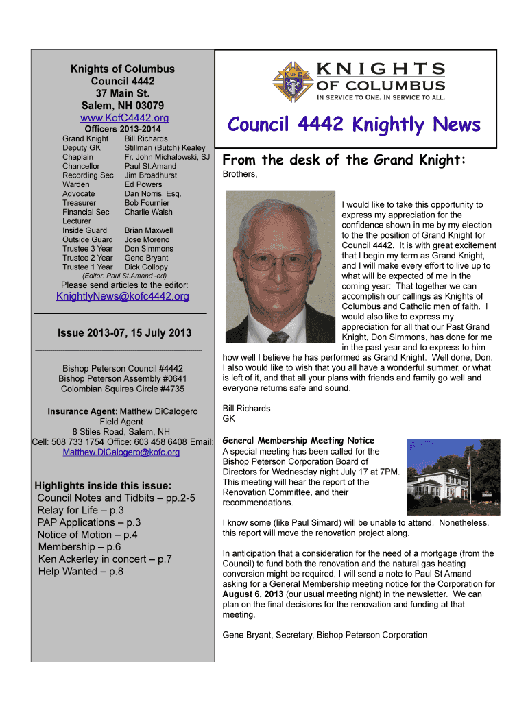 Fillable Online kofc4442 Jim Broadhurst Fax Email Print - pdfFiller