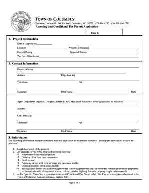 Fillable Online Rezoning and Conditional Use Permit Application Fax ...