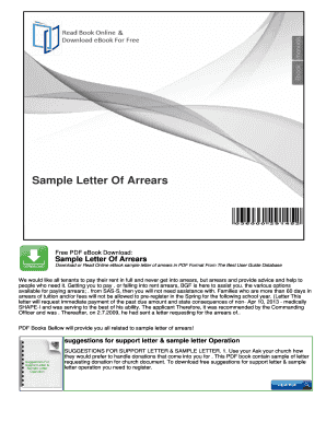 Fillable Online Sample Letter Of Arrears - mybooklibraryCom Fax Email ...