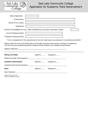 Fillable Online slcc Salt Lake Community College Application for ...