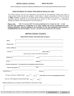 Fillable Online bdconline BRITISH DANCE COUNCIL Fax Email Print - pdfFiller
