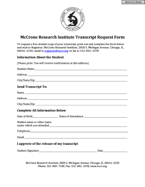 Fillable Online McRI Transcript Request Formdocx Fax Email Print ...