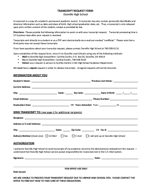 Fillable Online New Transcript Request Formdocx Fax Email Print - pdfFiller