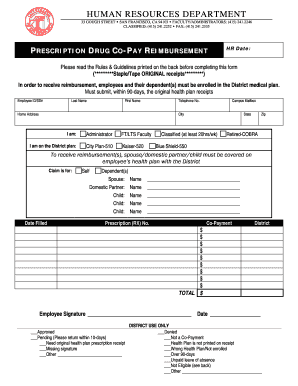 Fillable Online ccsf Prescription Drug CO-PAY Reimbursement Fax Email ...