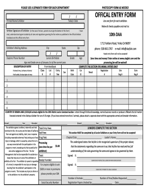 Fillable Online PLEASE USE A SEPARATE FORM FOR EACH DEPARTMENT ...