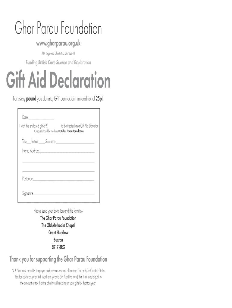 Fillable Online gharparau org Ghar Parau Foundation - gharparau org Fax ...