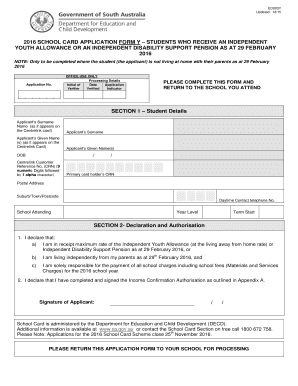 Fillable Online nazareth-catholic org 2016 School Card Application Form ...