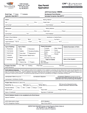 Fillable Online Gas Permit Ph 7803493346 Application - Westlock County ...