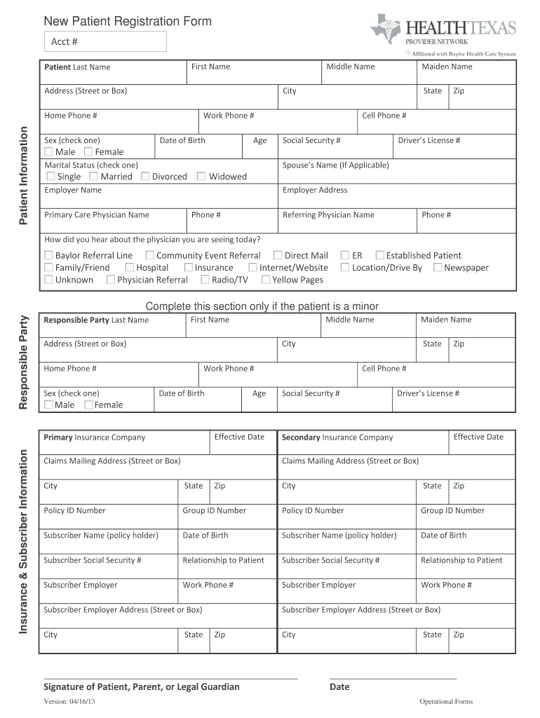 Fillable Online HTPN New Patient Registration Packet English New ...