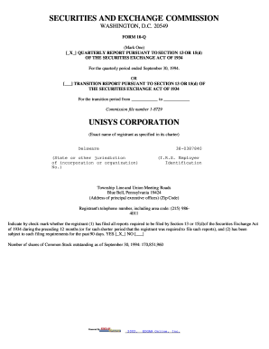 Fillable Online FORM 10-Q Filed 11141994 Fax Email Print - pdfFiller