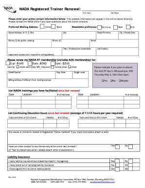 Fillable Online 2016 Rt Renewal Form - fillablepdf Fax Email Print ...