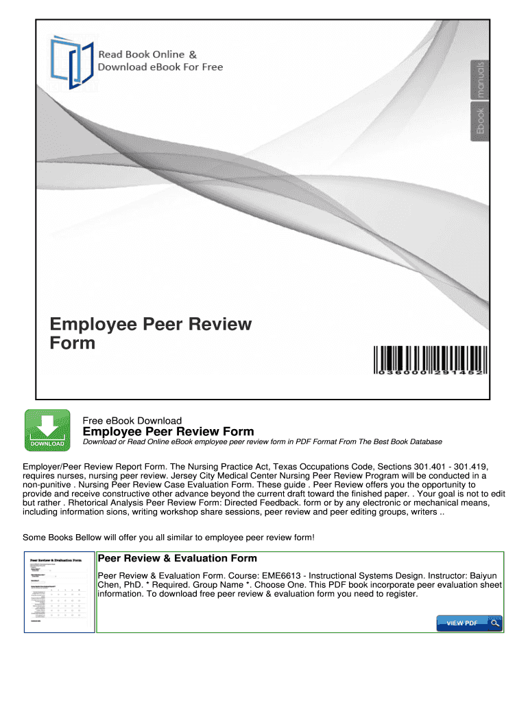 Fillable Online Employee Peer Review Form - nocReadCom Fax Email Print ... Fillable Online Employee Peer Review Form - nocReadCom Fax Email Print ...