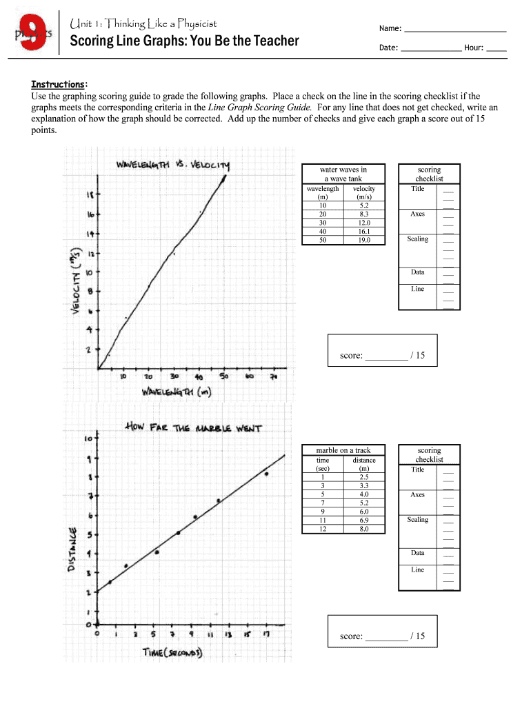Fillable Online Scoring Line Graphs You Be the Teacher Fax Email Print ...