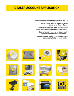 Fillable Online DEALER ACCOUNT APPLICATION - Unlimited Fax Email Print ...