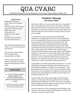 Fillable Online QUA CVARC Fax Email Print - pdfFiller