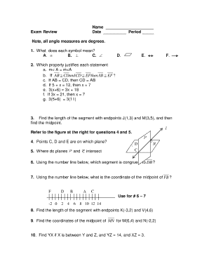 Fillable Online Name Exam Review Date Period Note all angle measures ...