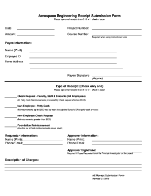 Fillable Online Receipt Submission Formpdf Fax Email Print - pdfFiller