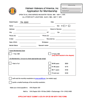 Fillable Online wordpress vva203 VVA Application- 203 Fax Email Print ...