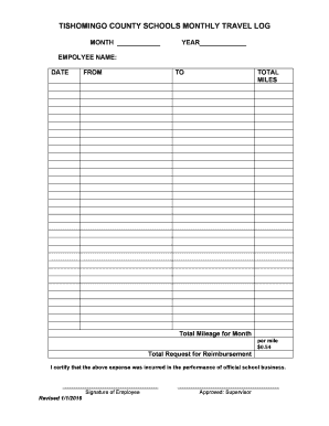 Fillable Online TCS Travel Log Fax Email Print - pdfFiller