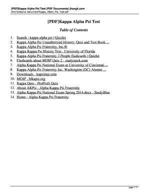 Fillable Online PDFKappa Alpha Psi Test Download PDF PDFKappa Alpha Psi ...